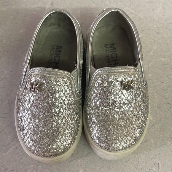 Michael Kors | Shoes | Michael Kors Silver Toddler Shoes | Poshmark